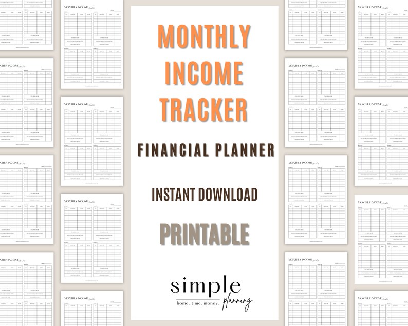 Income Tracker Printable L Budget Planner L Income Planner L Financial ...