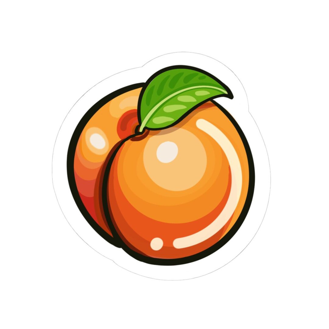 Peach Sticker Kiss-cut Stickers, Adhesive Decal, Laptop Decal, Water ...