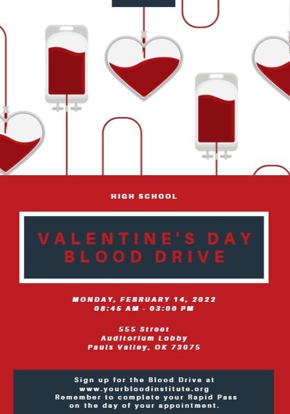 Blood Drive Flyer- Digital Canva Design - Etsy