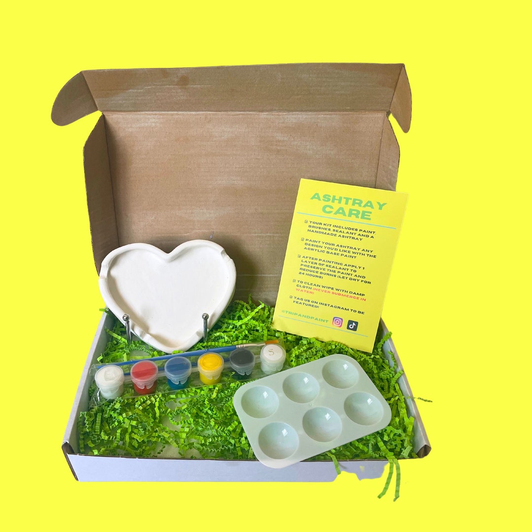 Paint Your Own Ashtray Kit- Heart Ashtray - Etsy