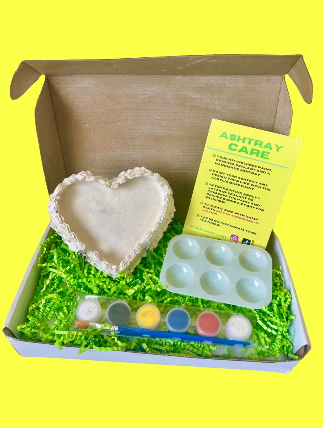 Paint Your Own Ashtray Kit Cake Heart Ashtray - Etsy