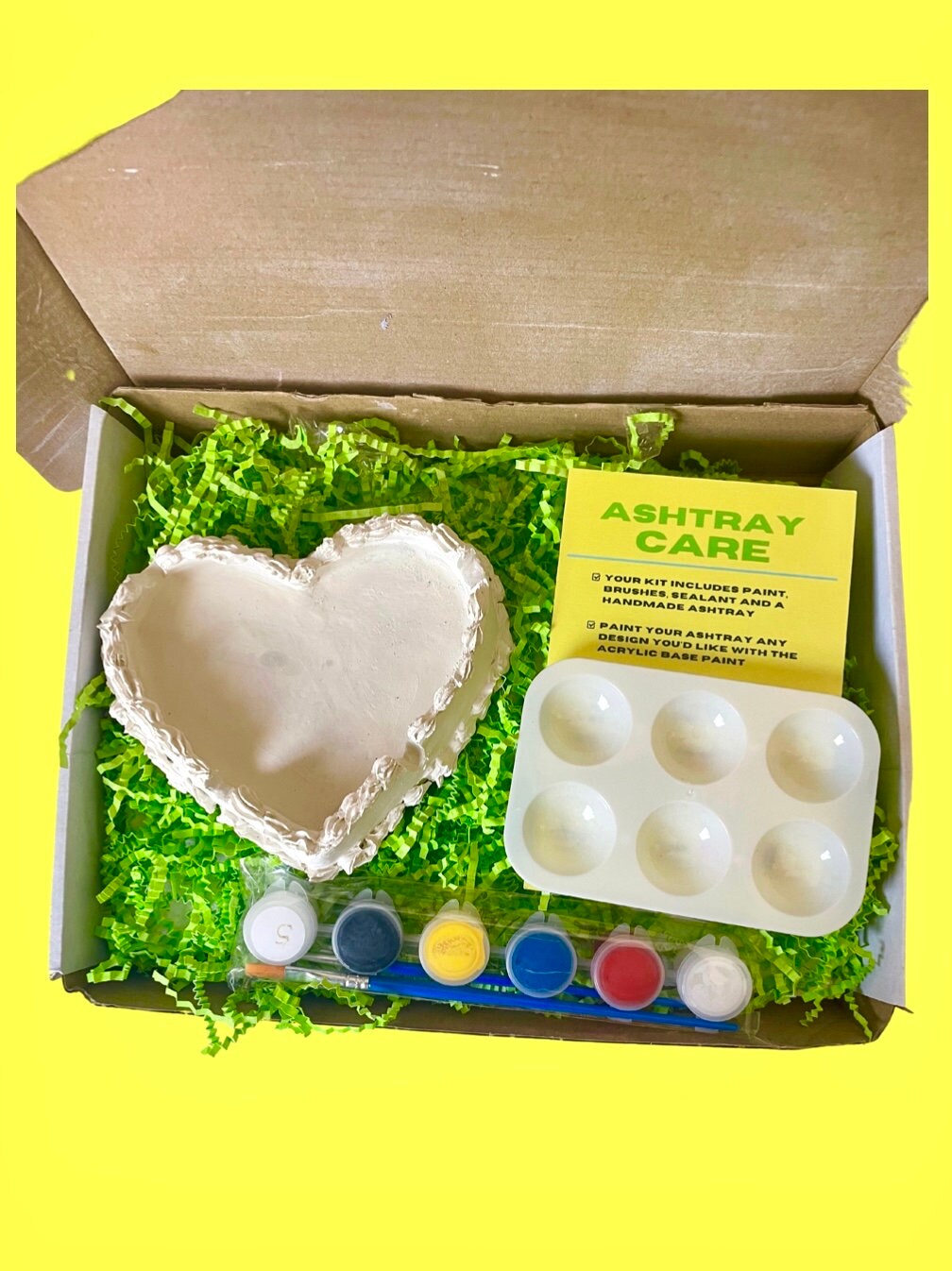 Paint Your Own Ashtray Kit Cake Heart Ashtray - Etsy