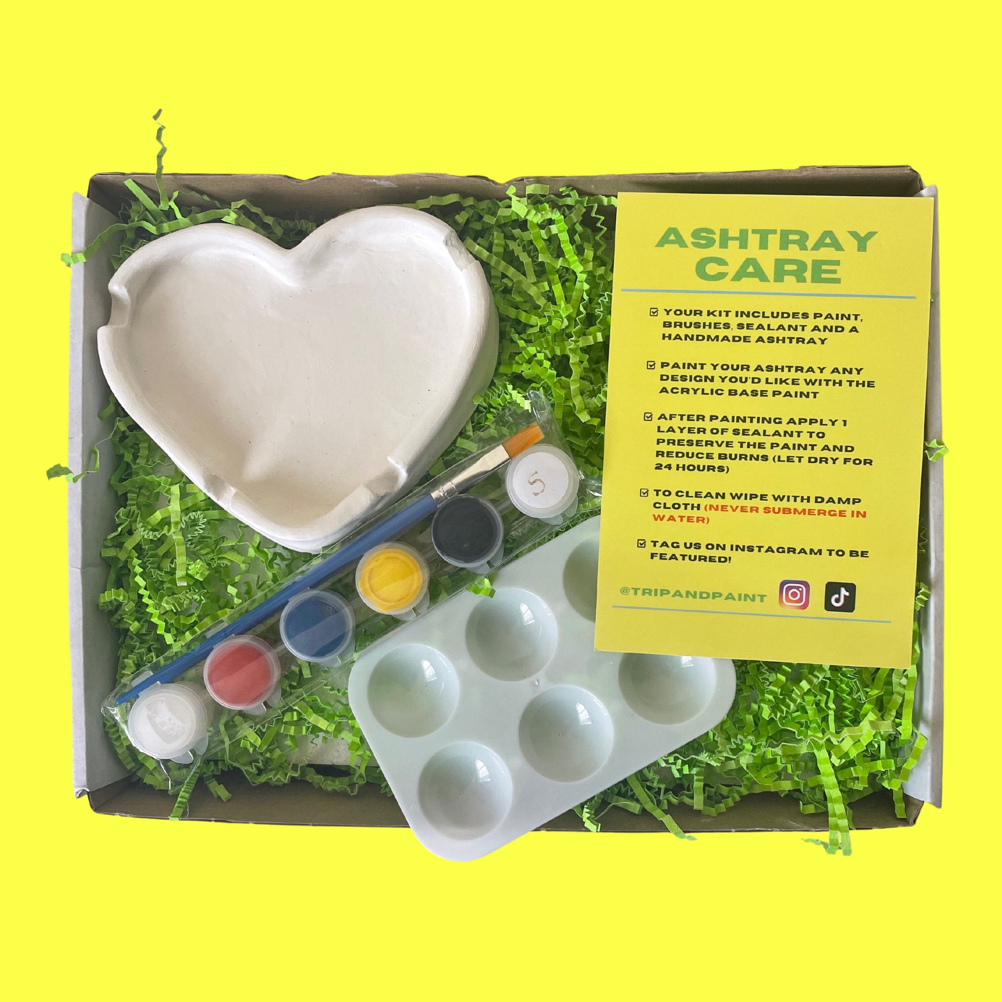 Paint Your Own Ashtray Kit- Heart Ashtray - Etsy