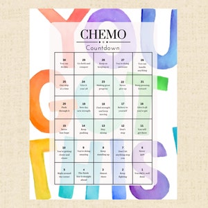 30-round Chemo Treatment Daily Countdown Calendar for Cancer Printable ...