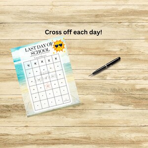 Last Day of School Countdown Calendar Instant Download Printable PDF - Etsy