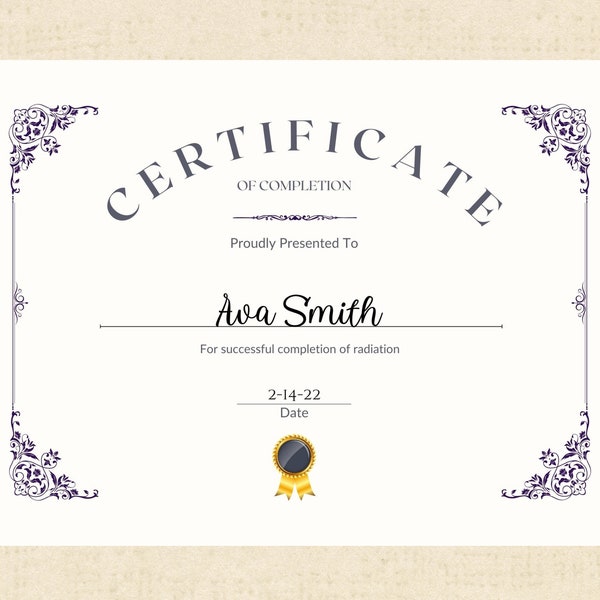Cancer Certificate - Etsy
