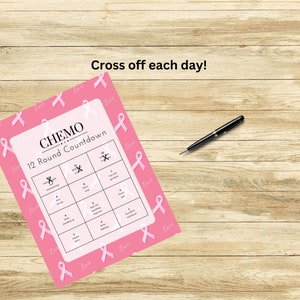 12-round Breast Cancer Chemo Treatment Countdown Calendar Printable ...