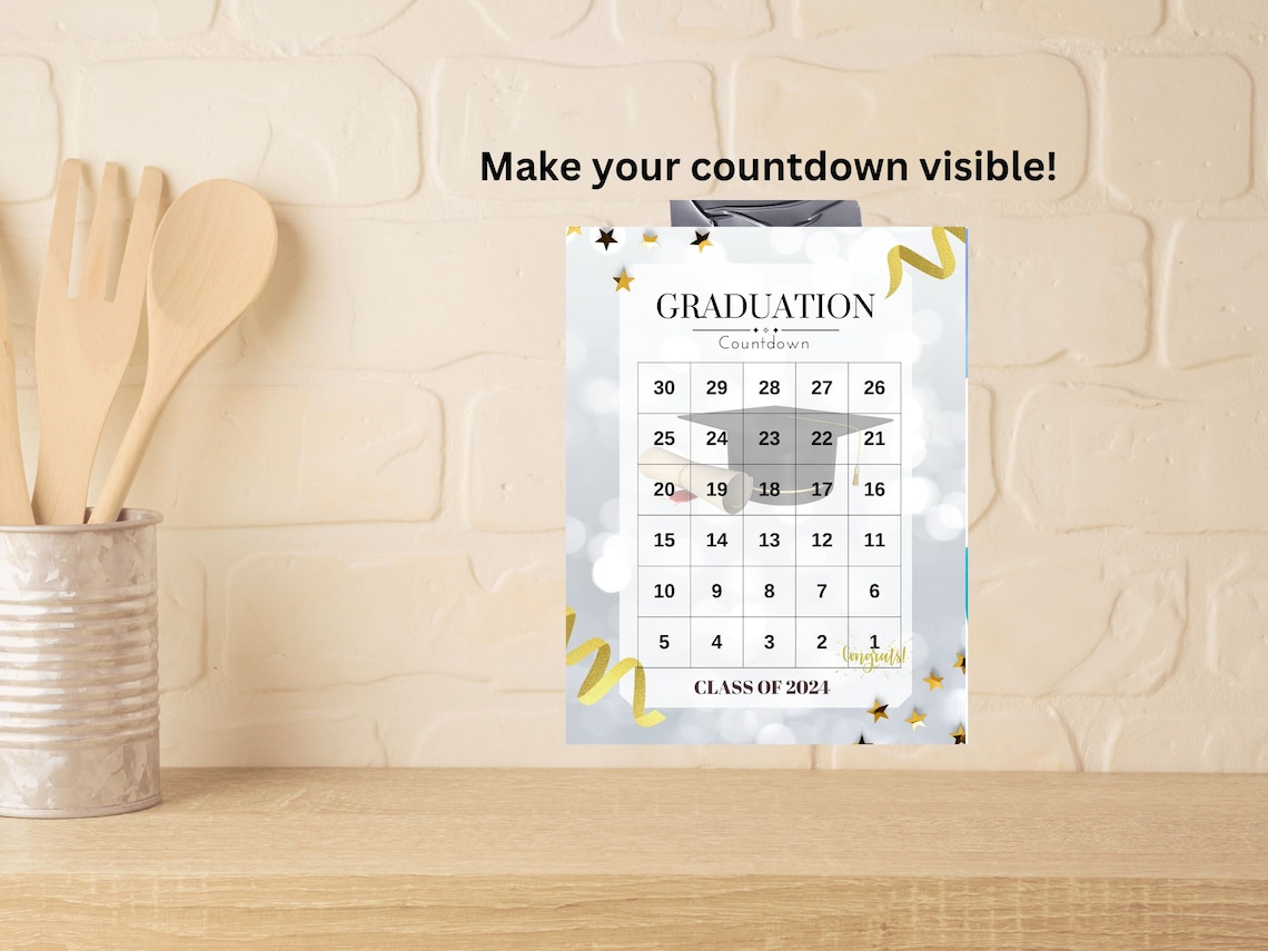 Graduation Countdown Calendar Printable, Graduation Ceremony ...