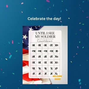 Until I See My Soldier 30-day Daily Countdown Calendar Printable ...