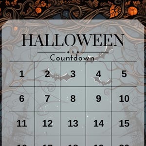 Spooky Halloween Countdown Calendar Printable - Get Ready for the Haunt ...