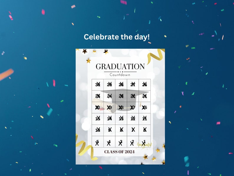 Graduation Countdown Calendar Printable, Graduation Ceremony ...