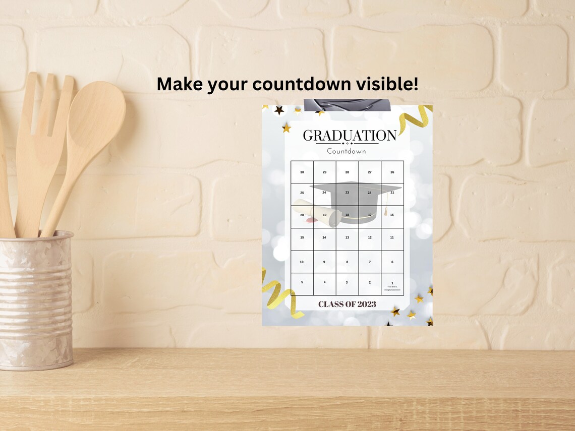 Graduation Countdown Calendar Printable, Graduation Ceremony ...