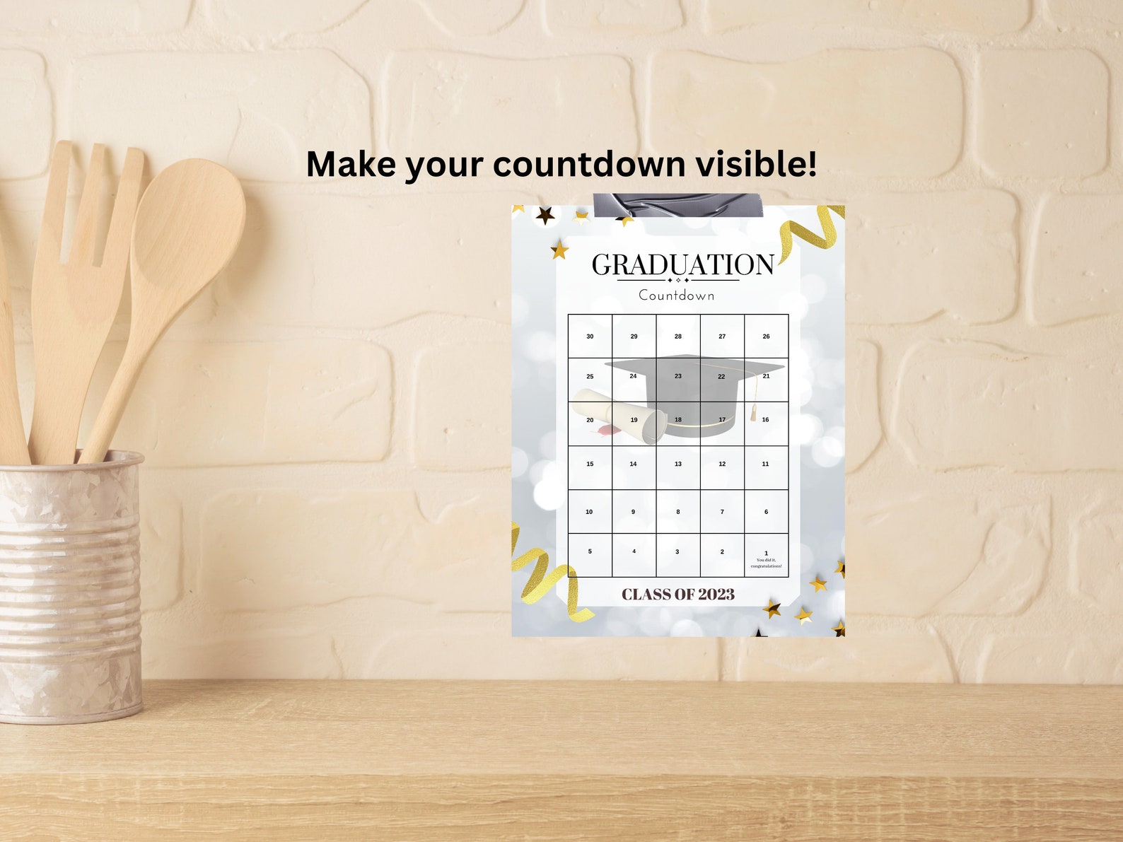 Graduation Countdown Calendar Printable, Graduation Ceremony ...