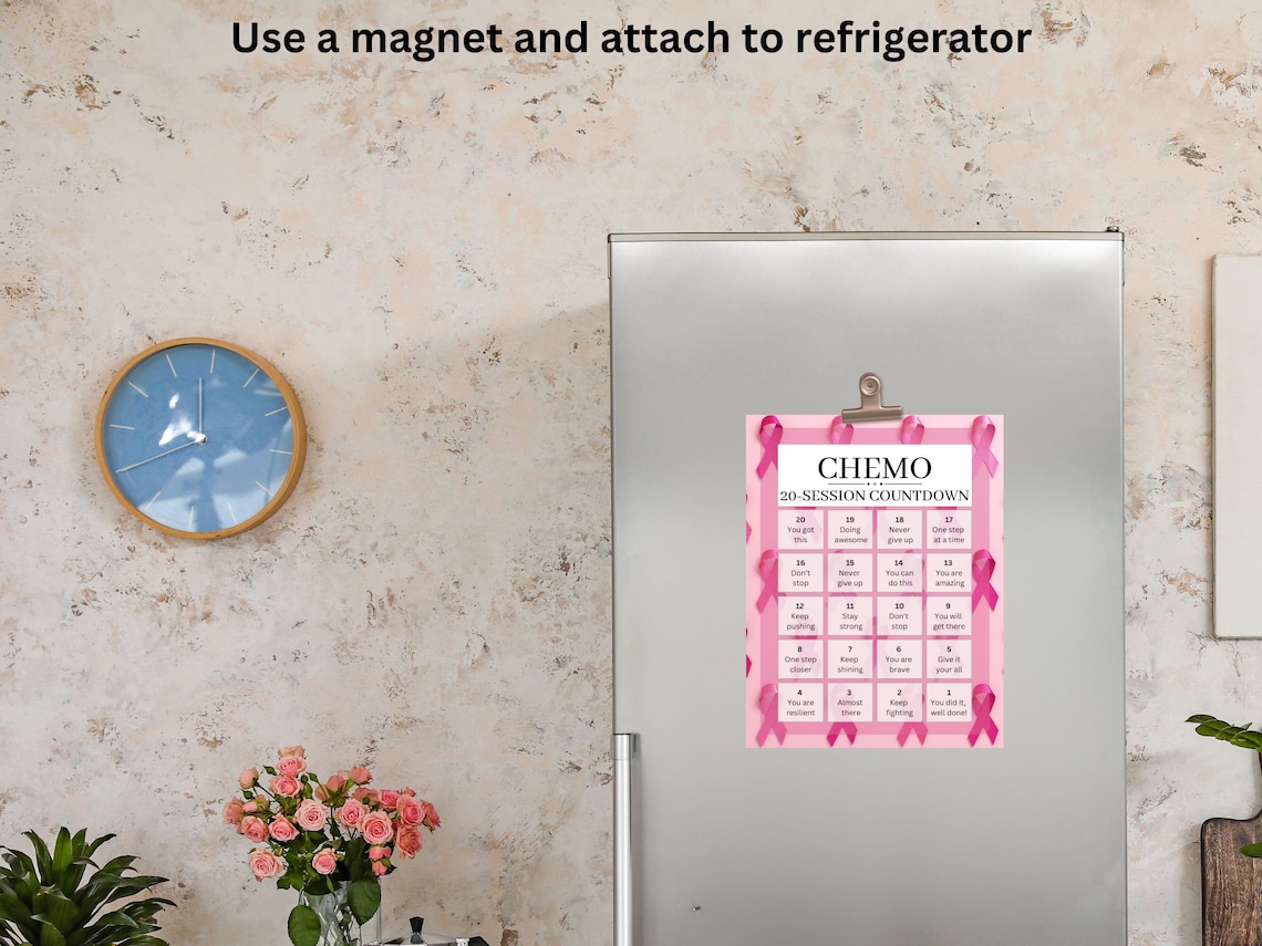 20-session Breast Cancer Chemo Treatment Countdown Calendar Printable ...