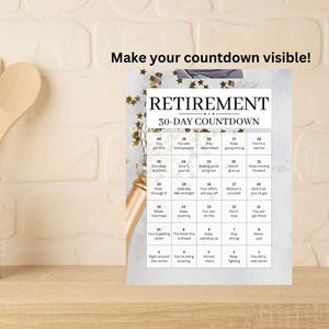 Retirement Countdown Calendar Instant Download Printable PDF - Etsy