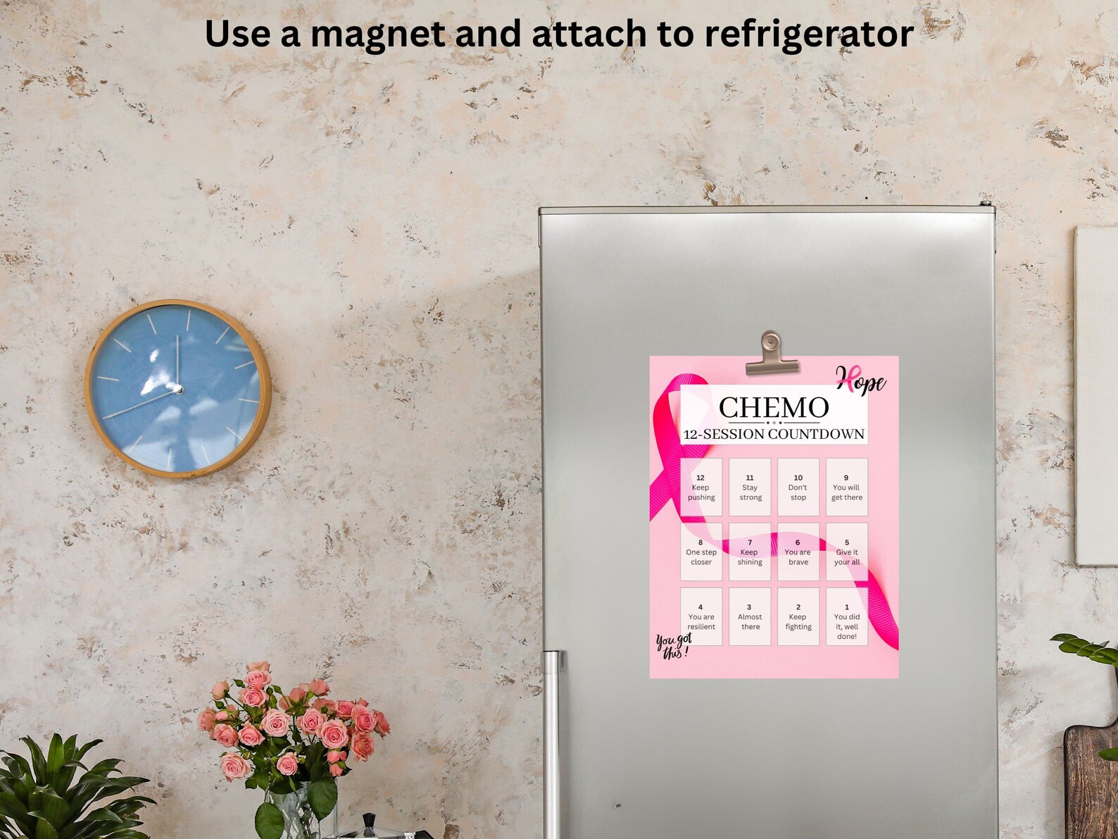 12-round Breast Cancer Chemo Treatment Countdown Calendar Printable ...