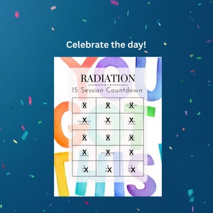 15-session Radiation Countdown Calendar Tracker Journal Care Package ...