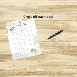 Wedding Countdown Calendar Instant Download Printable PDF - Etsy