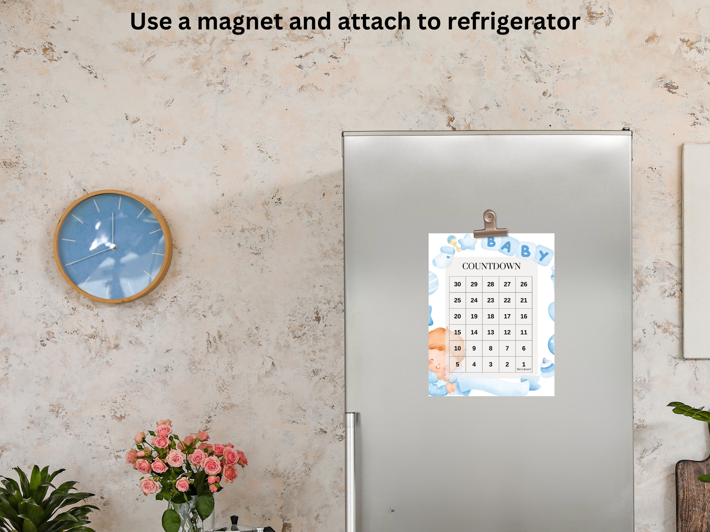 Pregnancy Countdown Calendar Instant Download Printable PDF - Etsy