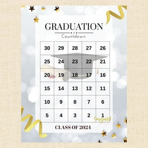 Graduation Countdown Calendar Printable, Graduation Ceremony ...