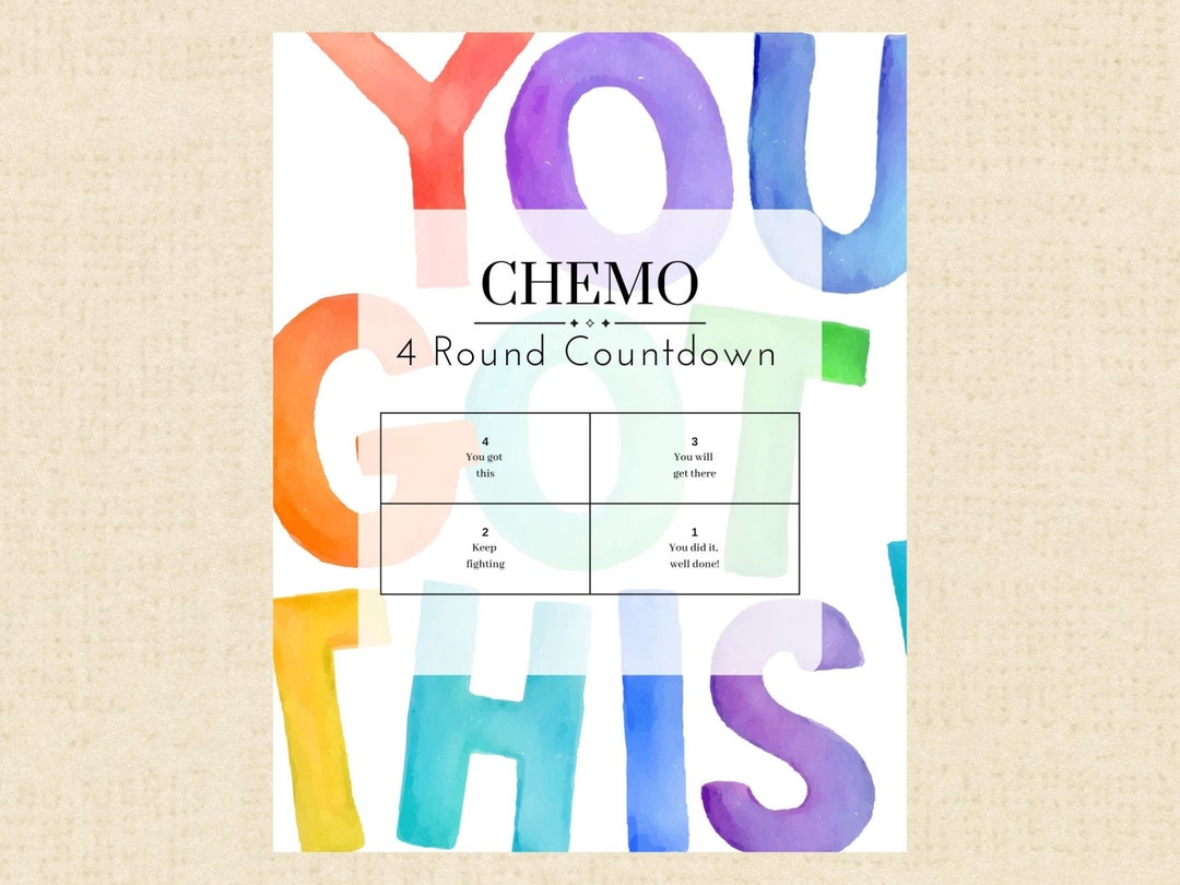 4-round Chemo Treatment Countdown Calendar Tracker Journal Care Package ...