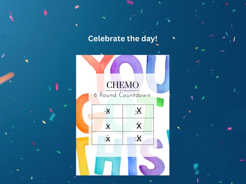 6-round Chemo Treatment Countdown Calendar for Cancer Printable - Daily ...