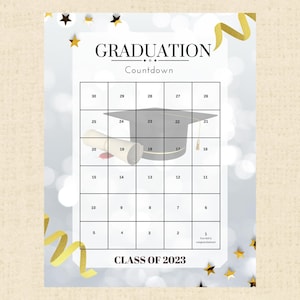 Graduation Countdown Calendar Printable, Graduation Ceremony ...
