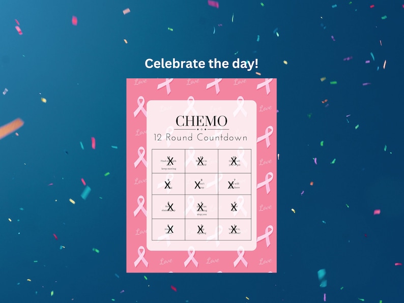 12-round Breast Cancer Chemo Treatment Countdown Calendar Printable ...