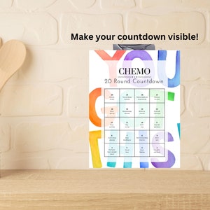 20-round Chemo Treatment Countdown Calendar for Cancer Printable- Daily ...