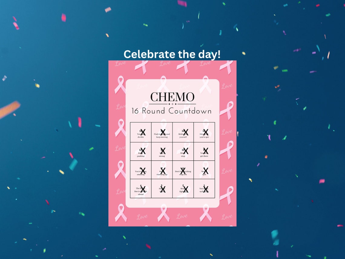 16-round Breast Cancer Chemo Treatment Countdown Calendar Printable ...