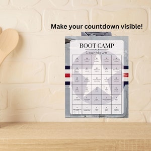 Boot Camp 30-day Daily Countdown Calendar Printable- Daily Affirmations ...