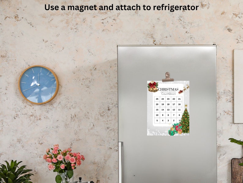 Christmas Countdown Calendar Printable, Christmas Decorations ...