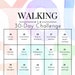 30-day Walking Challenge Countdown Calendar Printable, Walking for ...