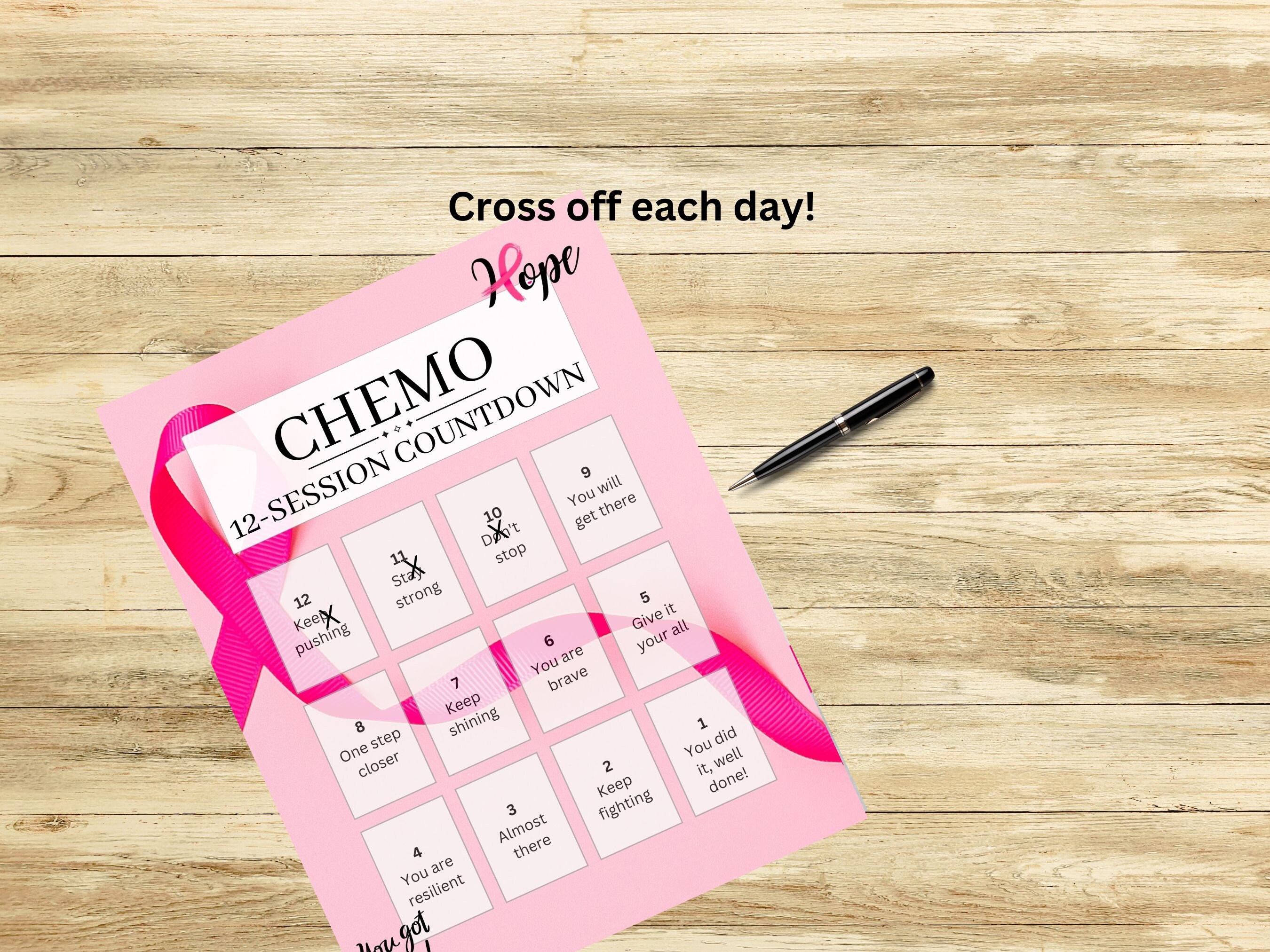 12-round Breast Cancer Chemo Treatment Countdown Calendar Printable ...