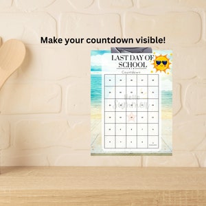 Last Day of School Countdown Calendar Instant Download Printable PDF - Etsy