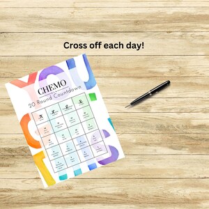 20-round Chemo Treatment Countdown Calendar for Cancer Printable- Daily ...