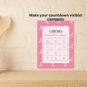 12-round Breast Cancer Chemo Treatment Countdown Calendar Printable ...