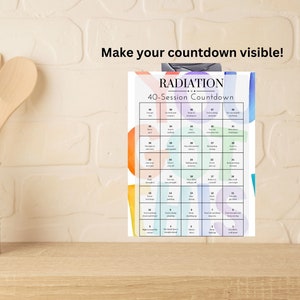 40-session Radiation Countdown Calendar Tracker Journal Care Package ...
