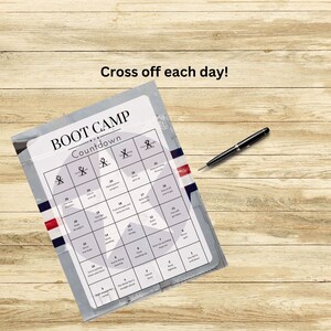 Boot Camp 30-day Daily Countdown Calendar Printable- Daily Affirmations ...
