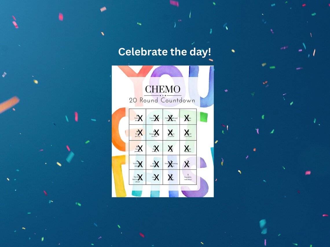 20-round Chemo Treatment Countdown Calendar for Cancer Printable- Daily ...