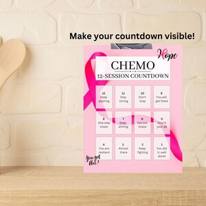 12-round Breast Cancer Chemo Treatment Countdown Calendar Printable ...