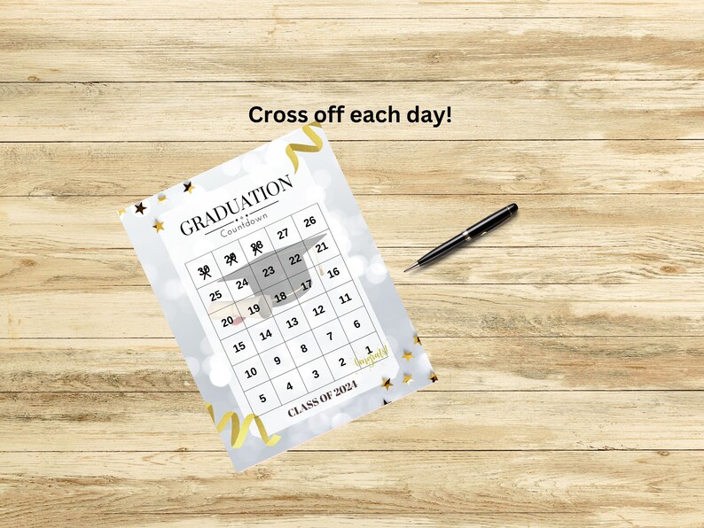 Graduation Countdown Calendar Printable, Graduation Ceremony ...