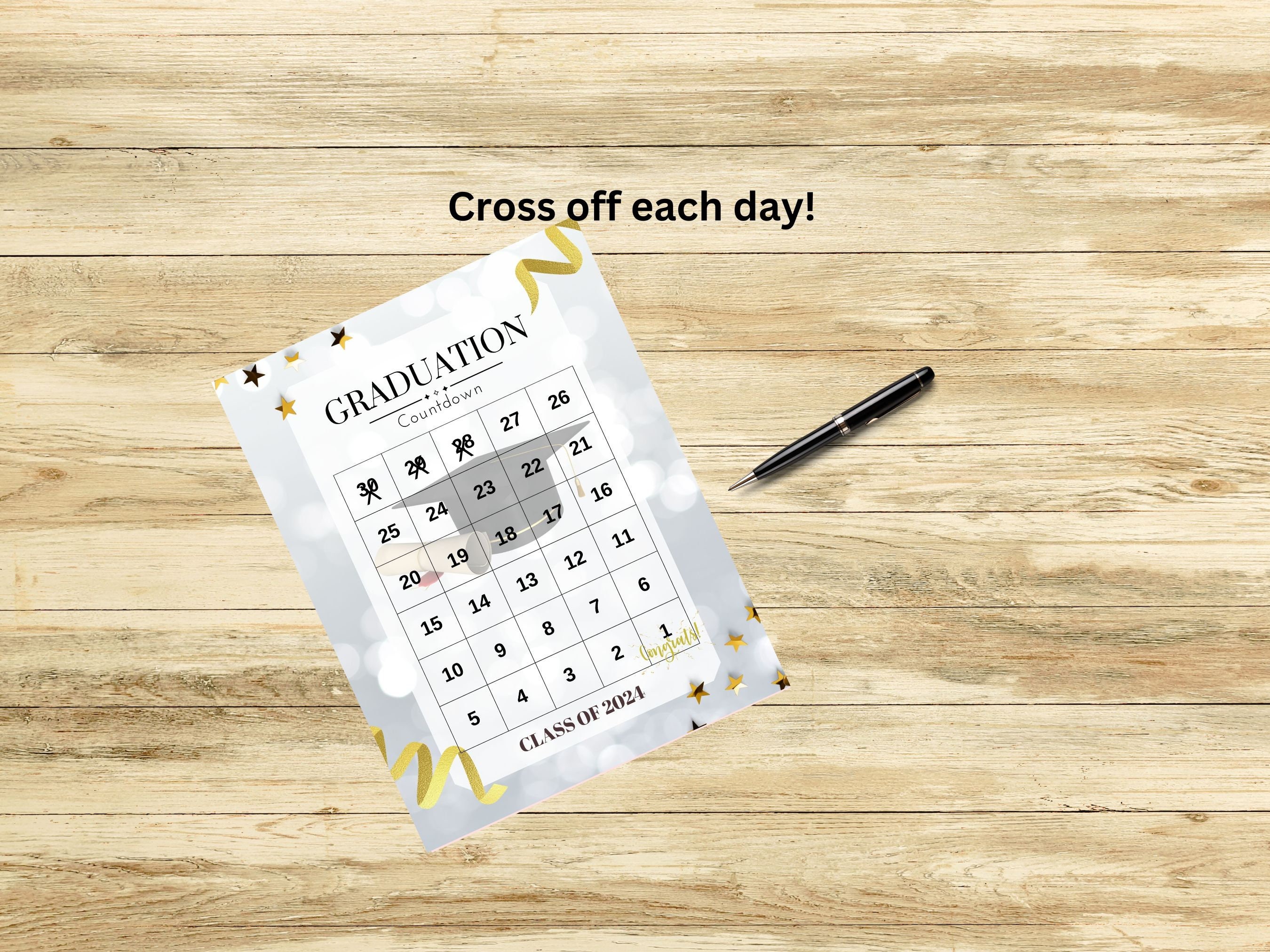 Graduation Countdown Calendar Printable, Graduation Ceremony ...