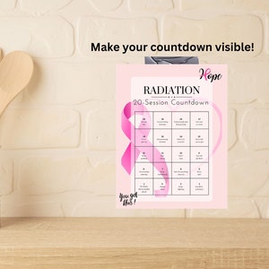20-session Breast Cancer Radiation Treatment Countdown Calendar ...