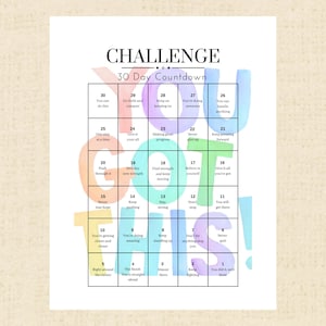 6-round Chemo Treatment Countdown Calendar for Cancer Printable Daily ...
