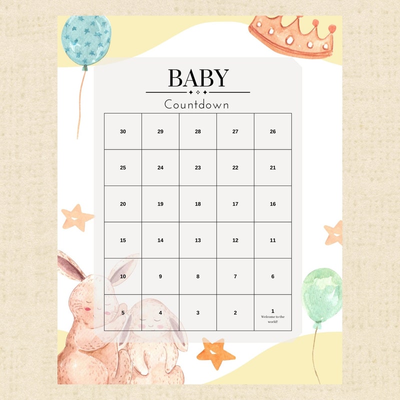 Pregnancy Countdown - Etsy