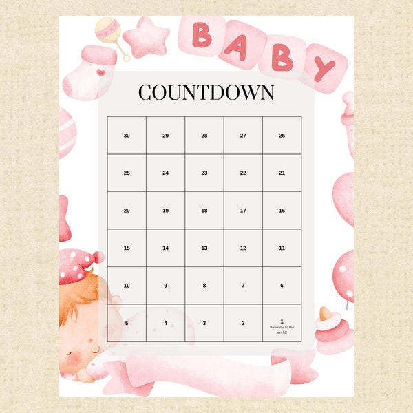 Pregnancy Countdown - Etsy
