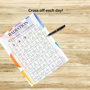 40-session Radiation Countdown Calendar Tracker Journal Care Package ...