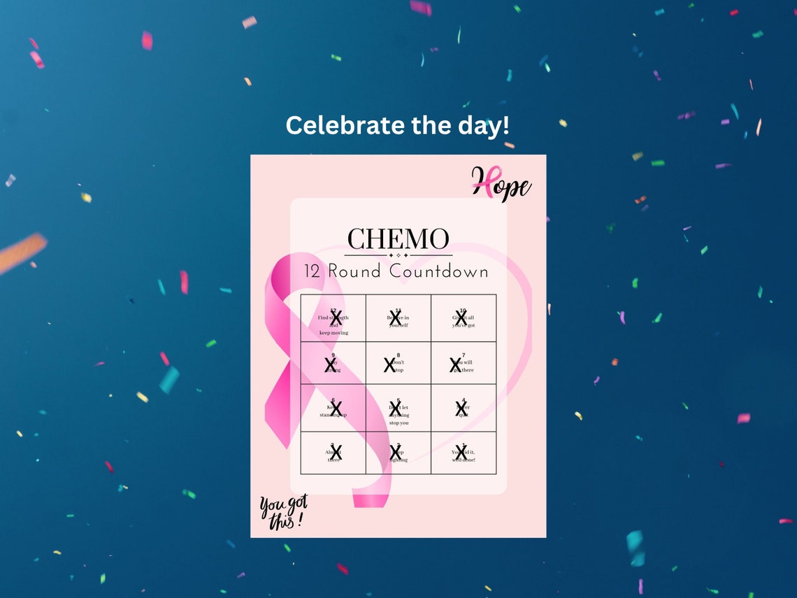 12-round Breast Cancer Chemo Treatment Countdown Calendar Printable ...