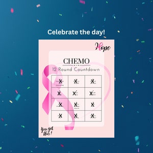 12-round Breast Cancer Chemo Treatment Countdown Calendar Printable ...